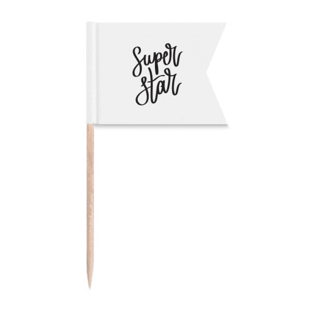 Super Star Quote Art Deco Fashion Toothpick Flags Labeling Marking for ...