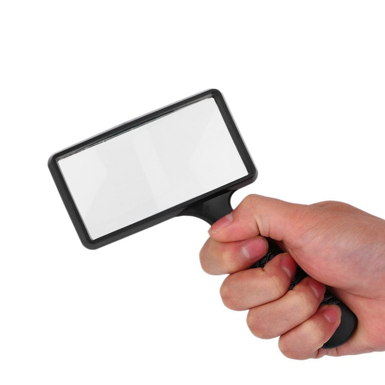 OUTAD Light Weight 4X Rectangular Handheld Large Reading Magnifying ...