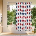 CHENjy American Flag Shower Curtain, 59.06x70.87 in, Patriotic Star ...