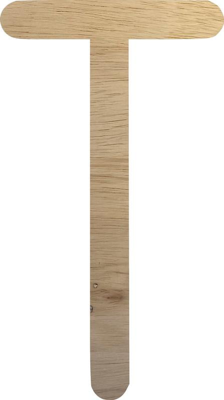 Wooden Alphabet Letter T, Unfinished Wood 10'' Cursive Letter ...