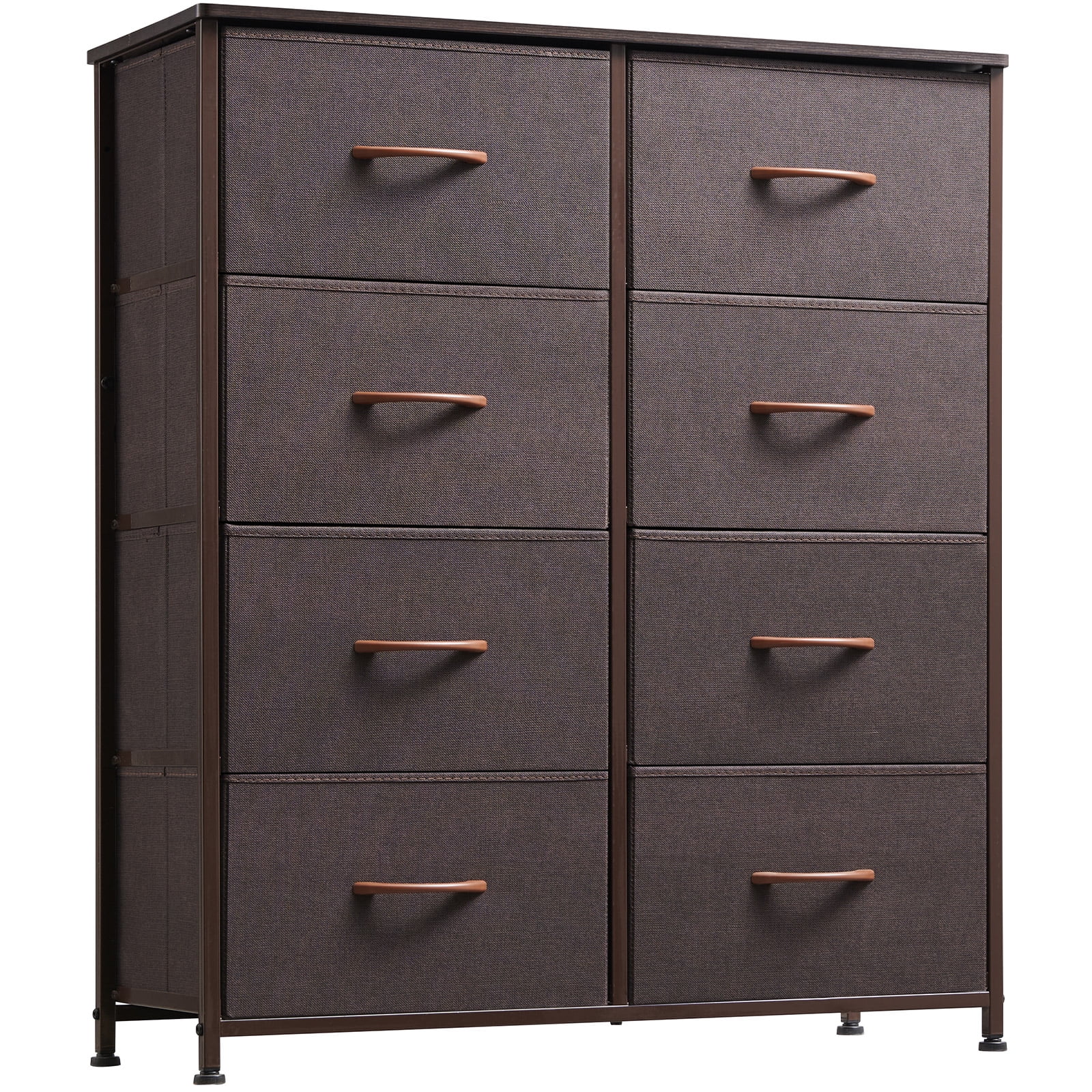 Somdot Dresser with 8 Easy Pull Drawers 4-Tier Wide Fabric Dresser ...
