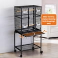 54" H Large Bird Cage, Bird Cage with Rolling Storage Stands, Feed ...