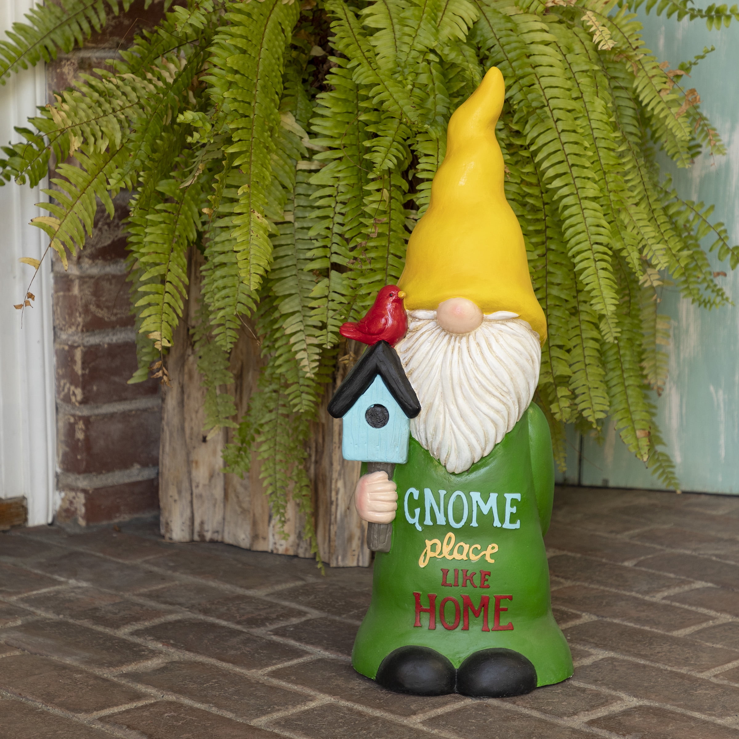 Alpine Corporation 24" "Gnome Place Like Home" Indoor/Outdoor Garden ...