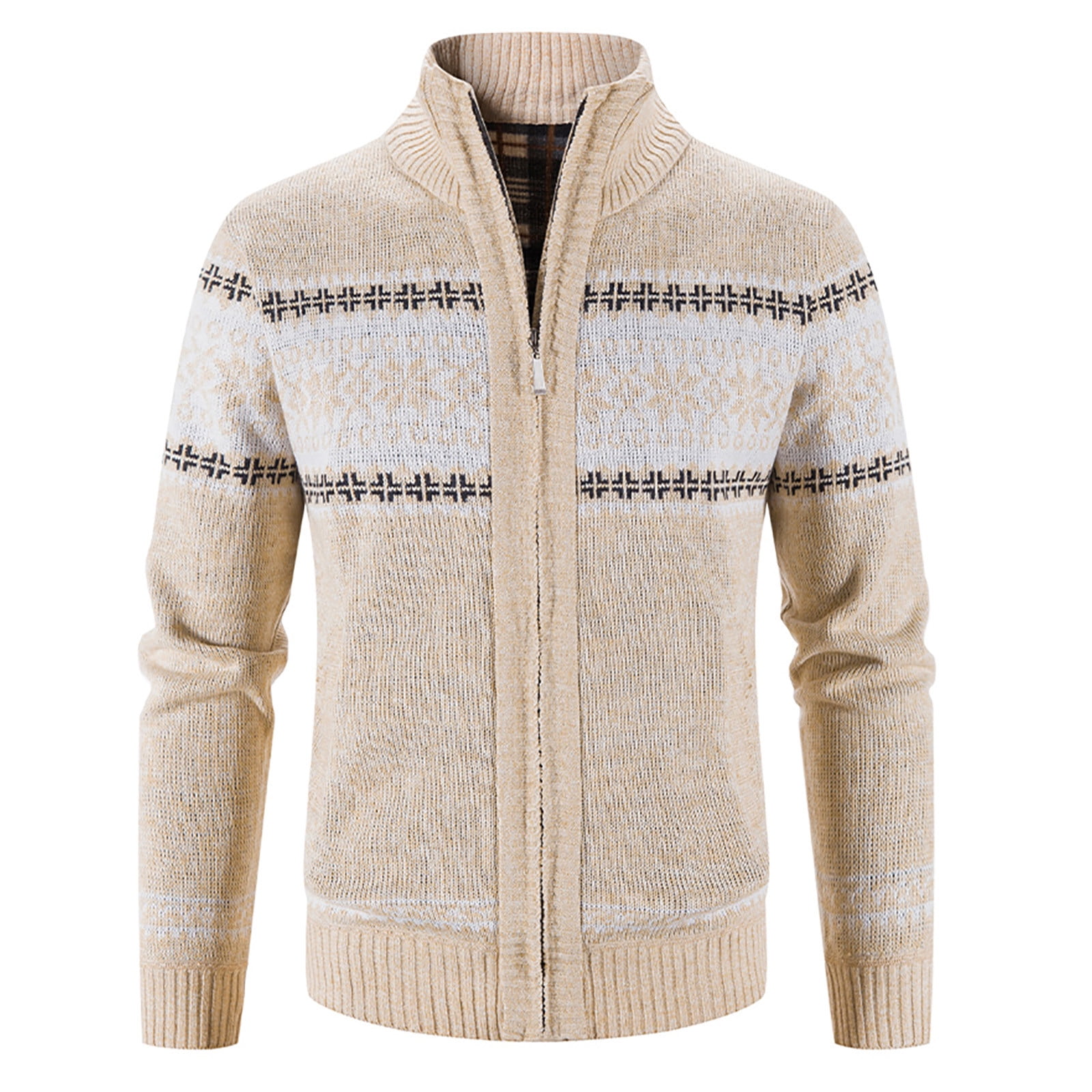 Click here for Leutsin Mens Sweater Coat Plus Velvet Loose Knit S... prices