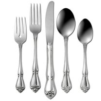 Oneida True Rose 20-Piece Stainless Steel Silverware Flatware Set ...