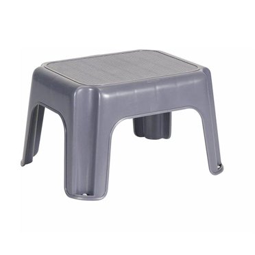Rubbermaid Plastic Step Stool, In-Mold Tread, 1-Step, Gray - Walmart.com