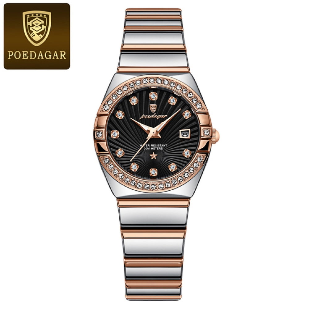 Click here for Poedagar Womens Quartz Stainless Steel Diamond Wat... prices