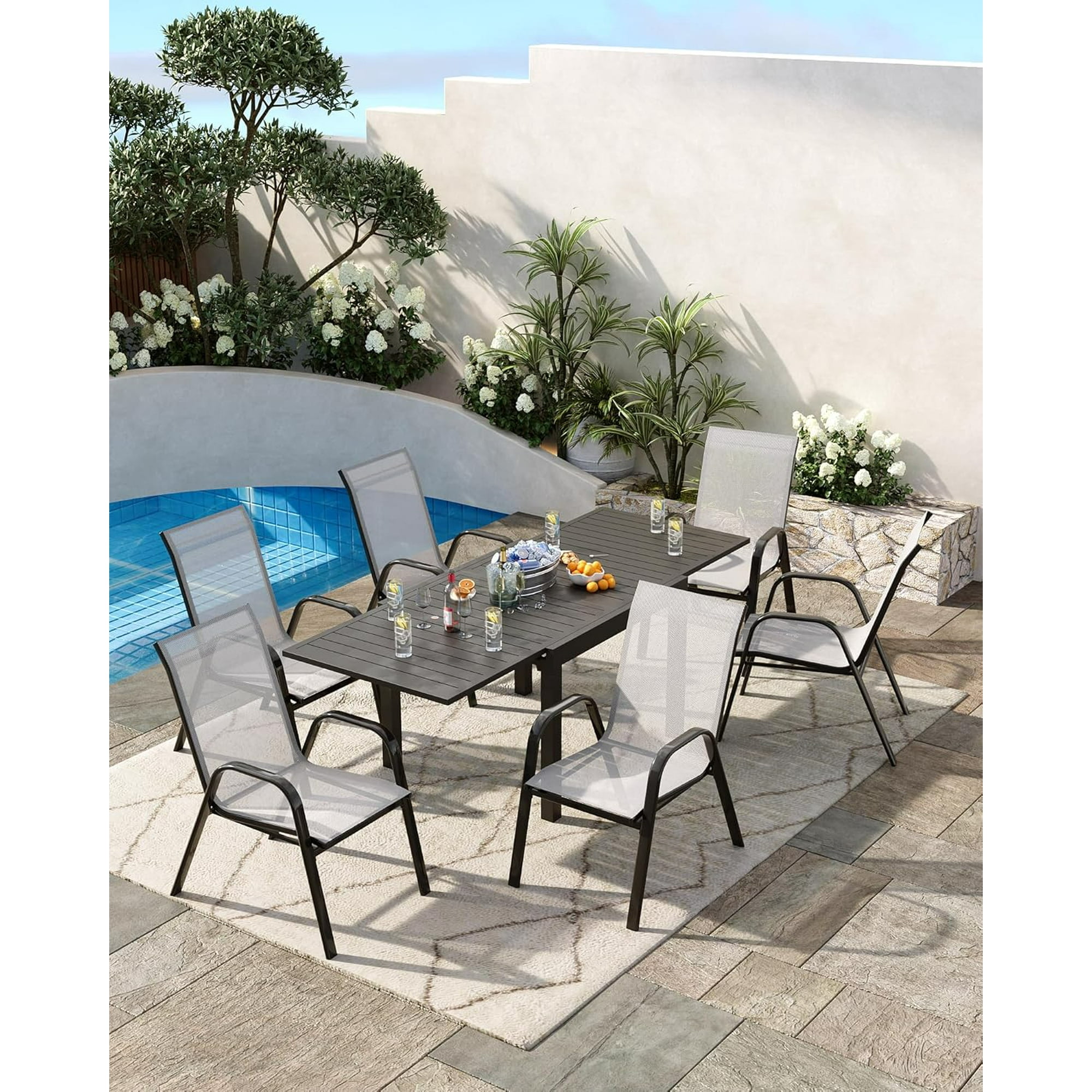 Click here for Outop Set Of 4 Outdoor Stackable Patio Chairs - Hi... prices