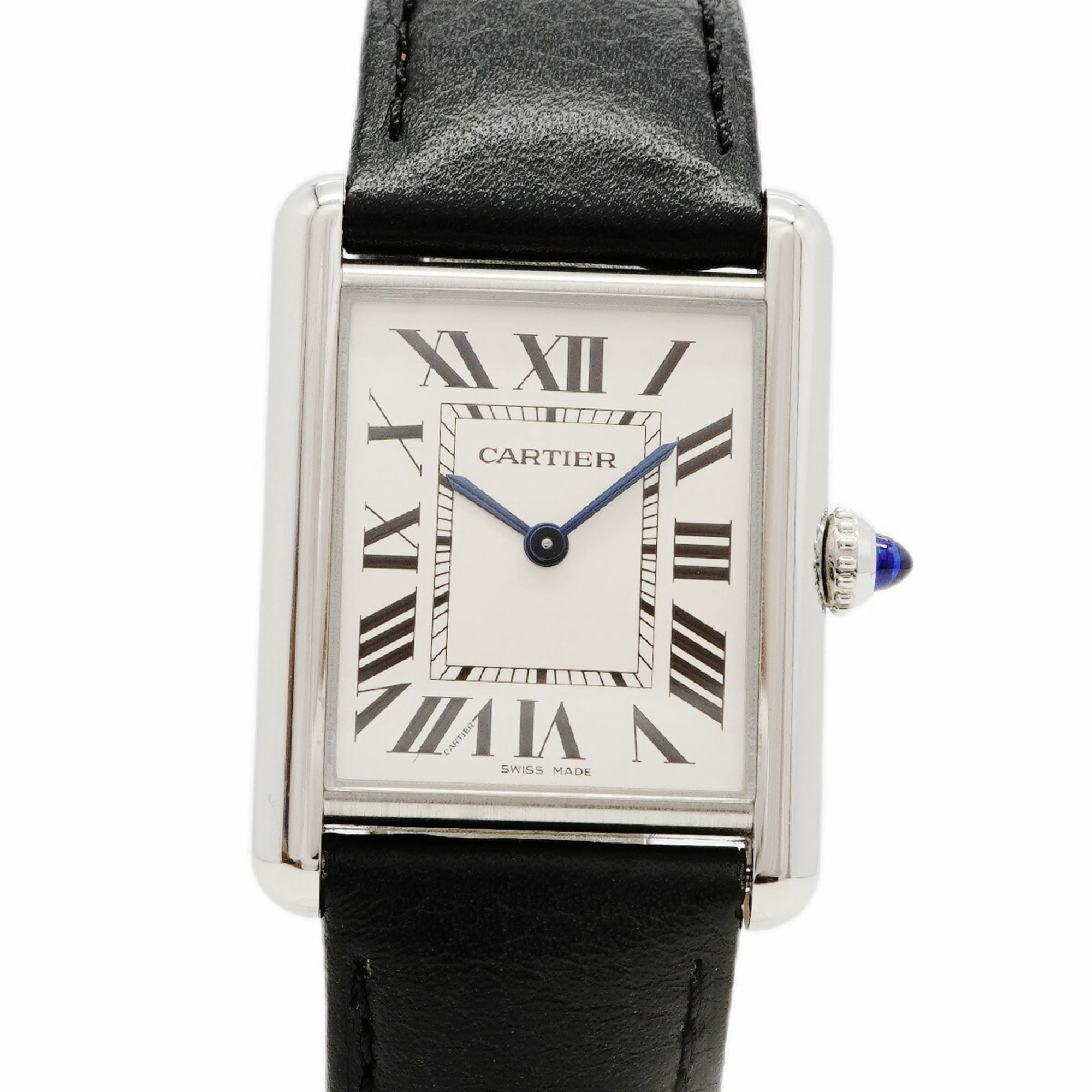 Pre-Owned Cartier Tank Must LM WSTA0041 Silver Dial Watch (Men's ...
