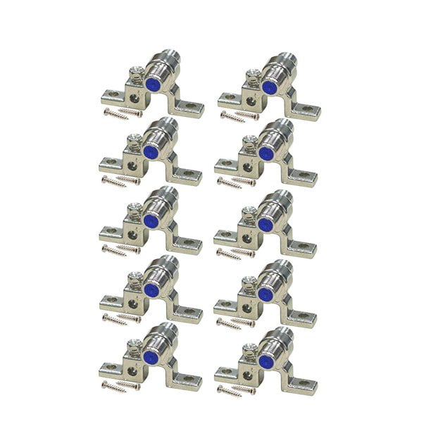iMBAPrice (Pack of 10) Single 2.5GHz F-Pin Grounding Block - Includes 2 ...