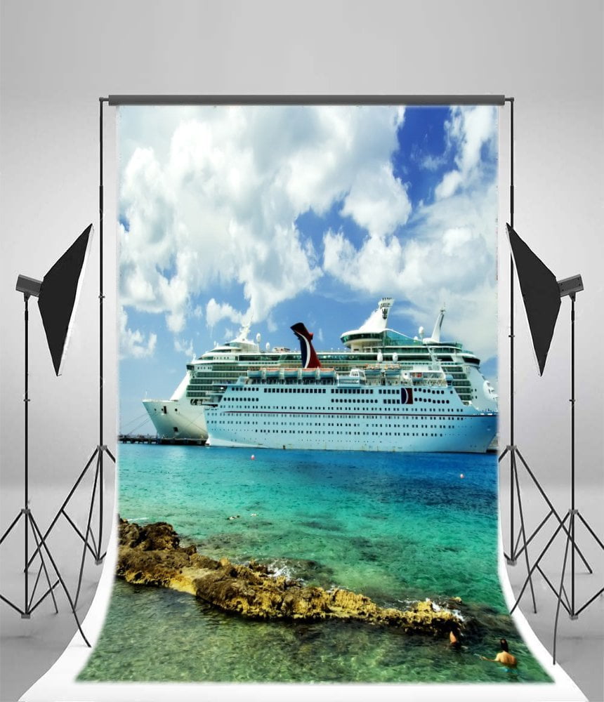 MOHome Polyester Fabric Cruise Ship Backdrop 5x7ft Photography Backdrop ...