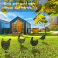 TSV Outdoor Rooster Animal Stakes, Acrylic Decor Ornaments for Patio ...
