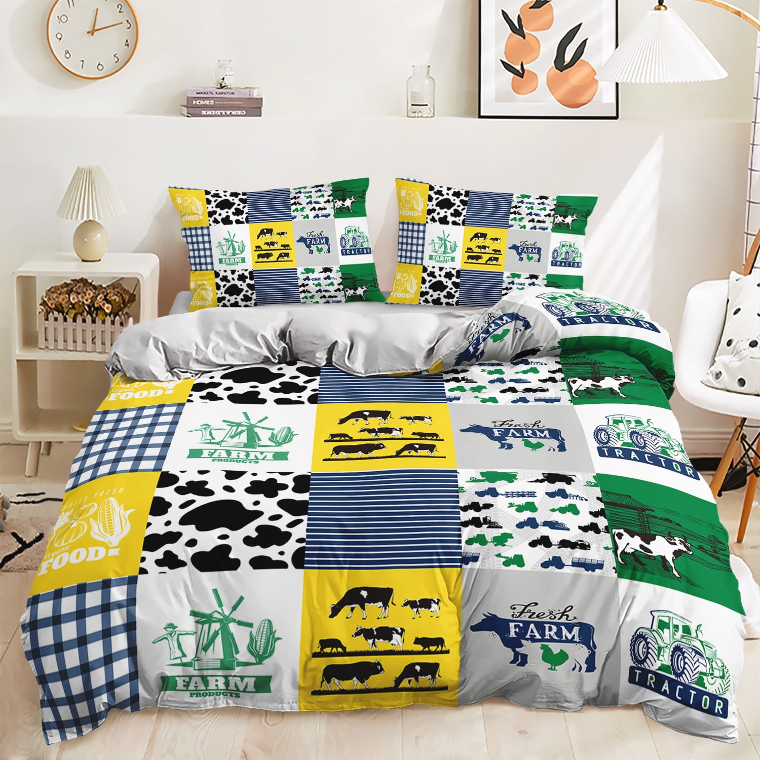 Hosima 3-Piece 3D Digital Duvet Cover With Pattern Composed Of Multiple ...