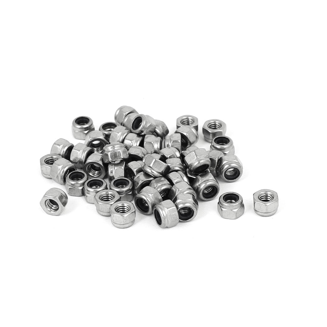 M4 x 0.7mm 304 Stainless Steel Nylock Nylon Insert Lock Nut Locknut ... M4 x 0.7mm 304 Stainless Steel Nylock Nylon Insert Lock Nut Locknut ...