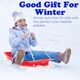2Pcs Plastic Cold Resistant Toboggan Plastic Sled Board Snow Sled with ...