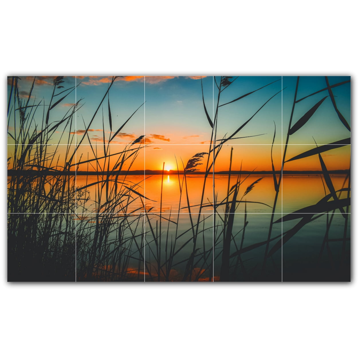 Picture-Tiles.com: Sunset Ceramic Tile Wall Mural WAL500988-53XL. 60"W ...