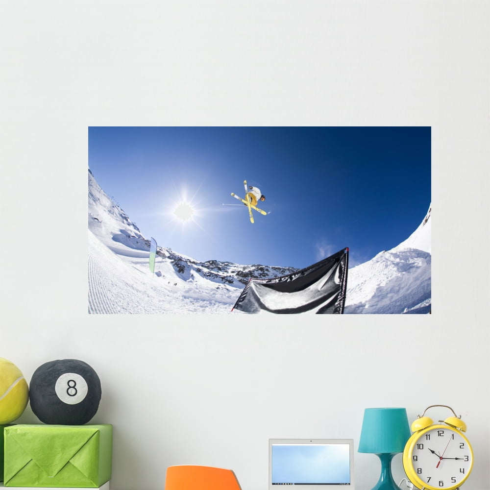 Ski Jump Extreme Wall Mural Decal Sticker, Wallmonkeys Peel & Stick ...