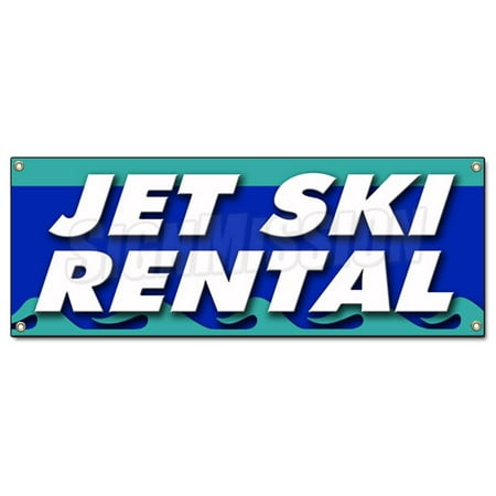 72" Jet SKI Rental Banner Sign Boat Skiing Water Wave Runner Kayak ...
