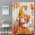 Bathroom Shower Curtain Thanksgiving Pumpkin Dwarf Waterproof Shower ...