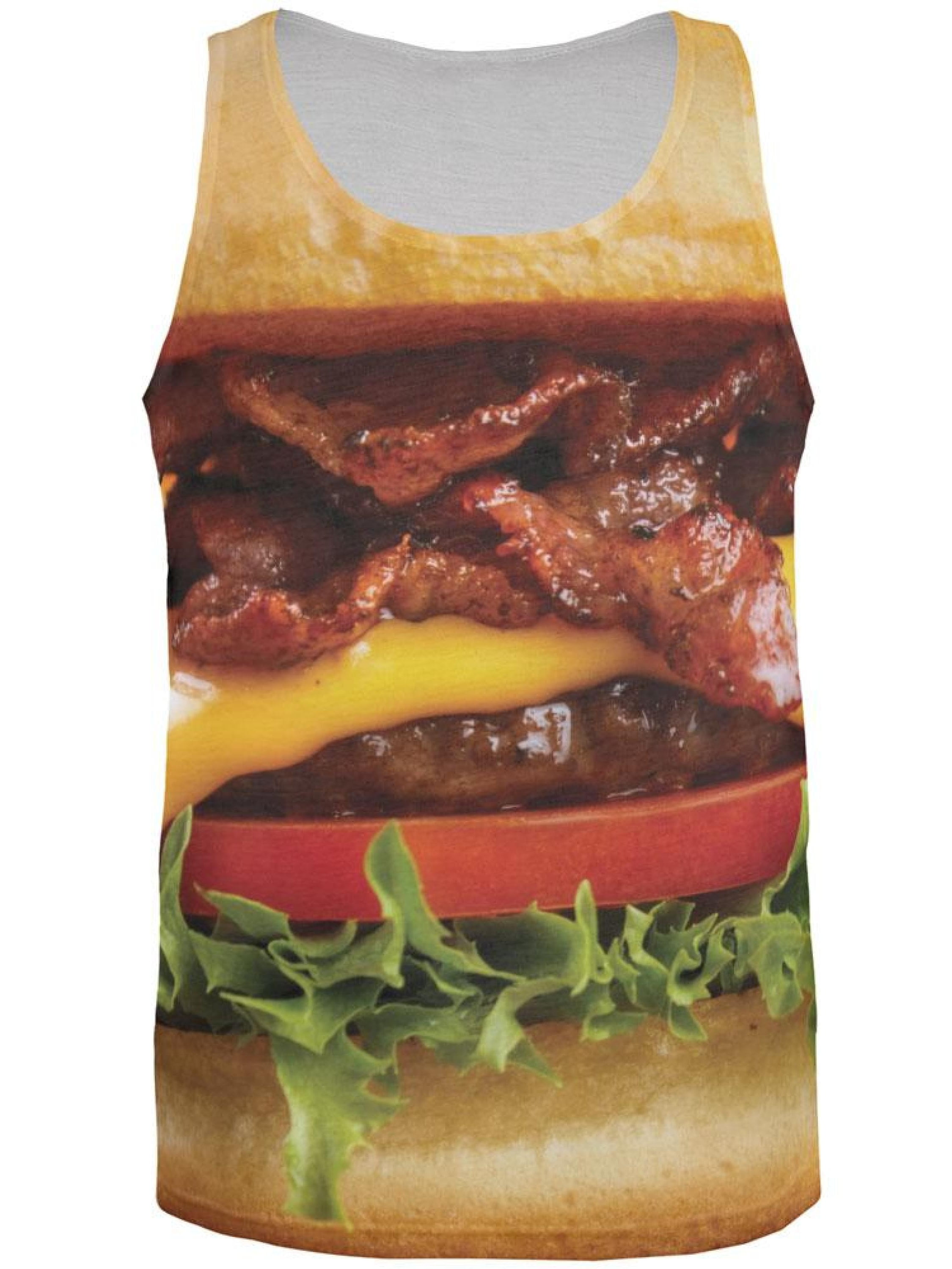 Hamburger Juicy Burger All Over Adult Tank Top - Small - Walmart.com
