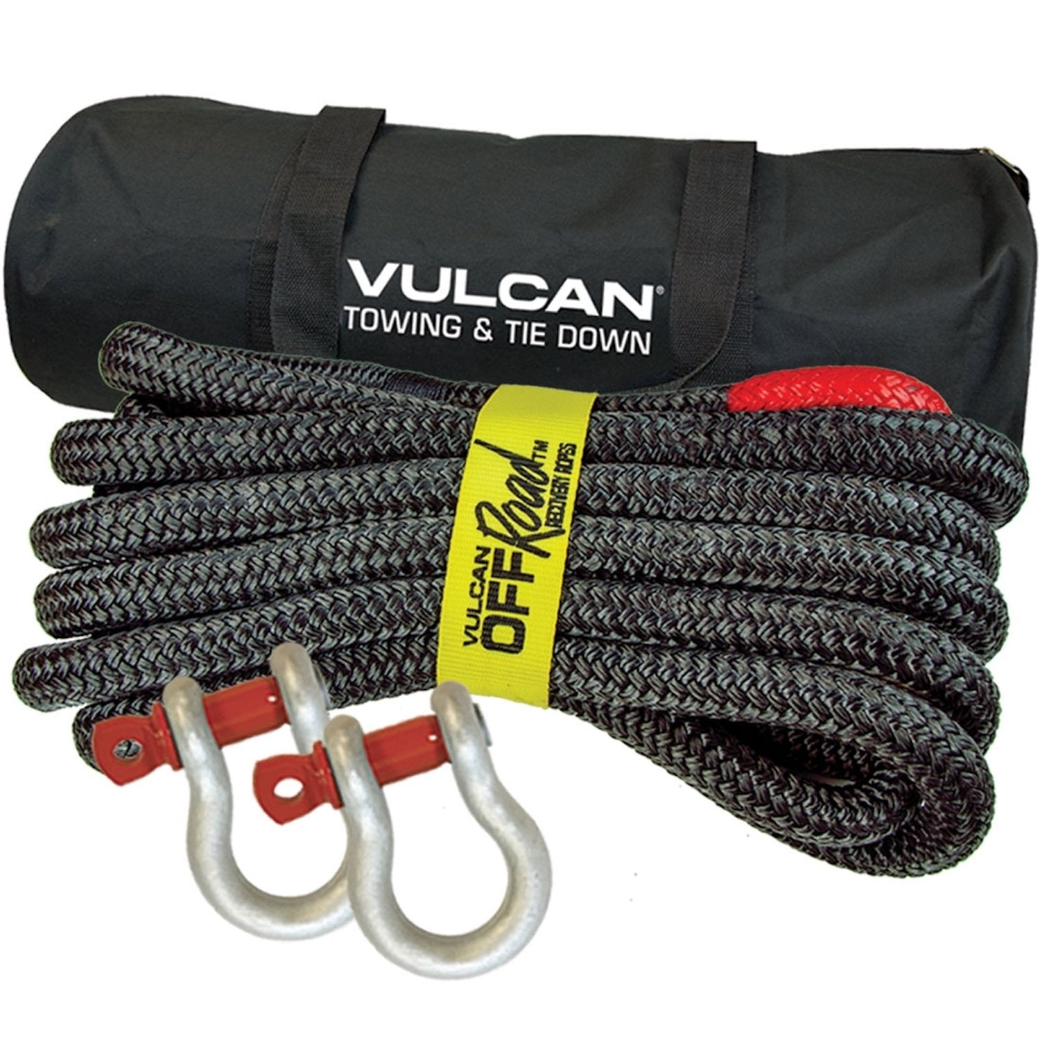 VULCAN Off-Road Double Braided Recovery Rope Kit with 7/8 Inch x 30 ...