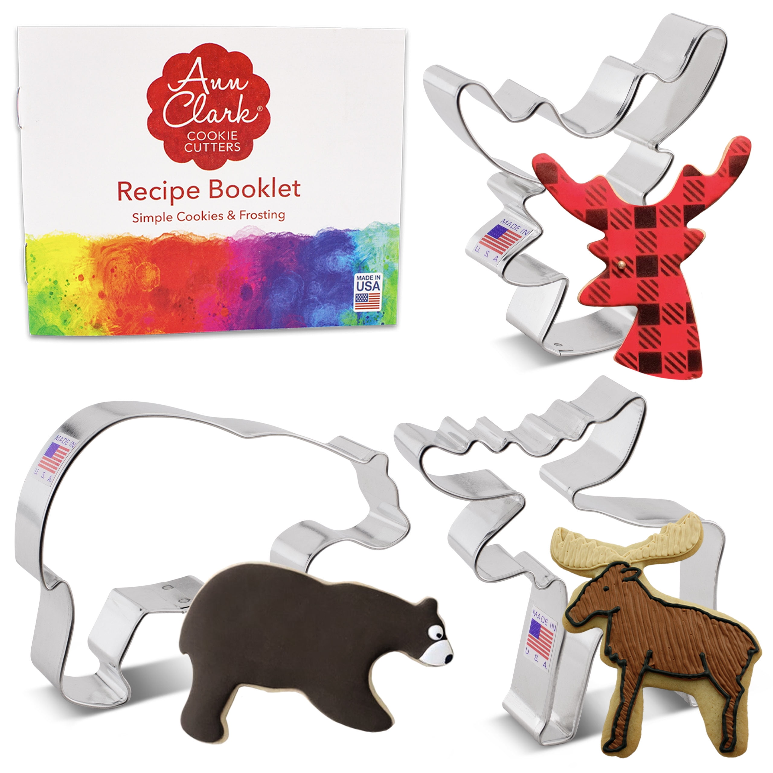 Ann Clark Hunting Cookie Cutter Set, 3-Piece, Made in USA - Walmart.com