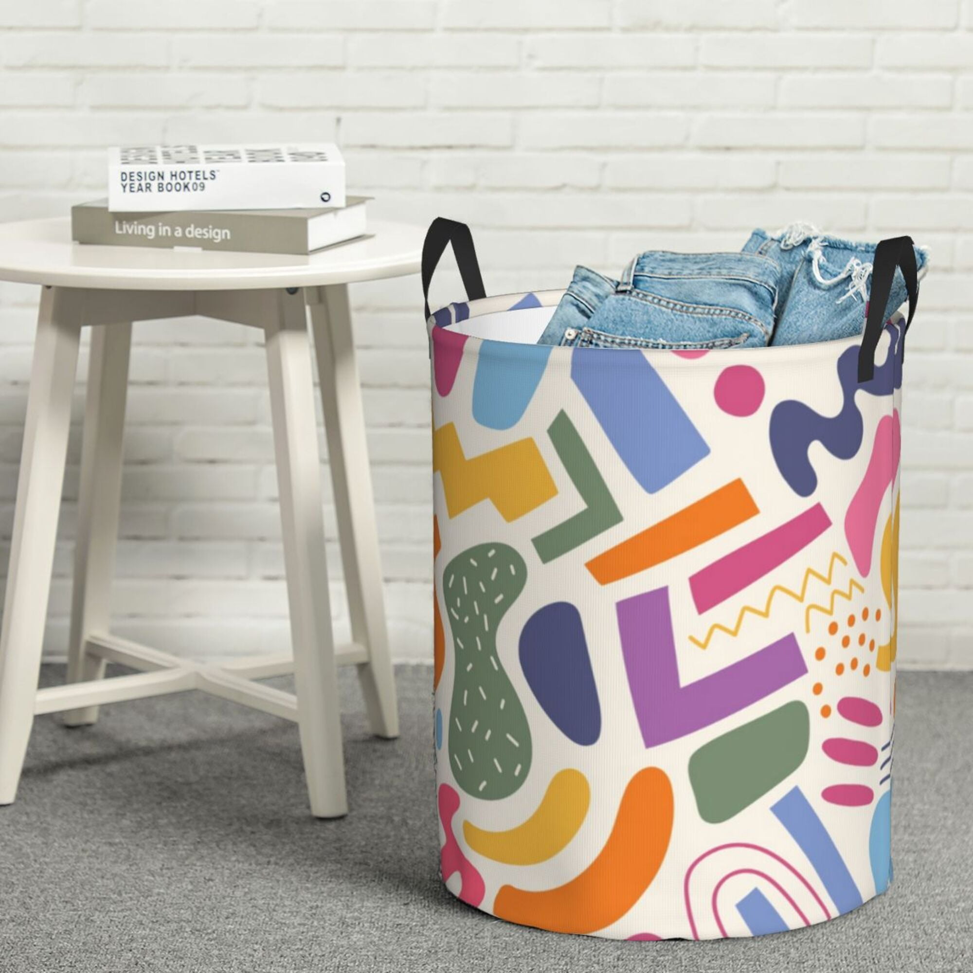 YFYANG Waterproof Laundry Hamper, Abstract Geometric Pattern Laundry ...