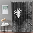 Bathroom Shower Curtain Halloween Spiders Spiderweb Texture Waterproof ...