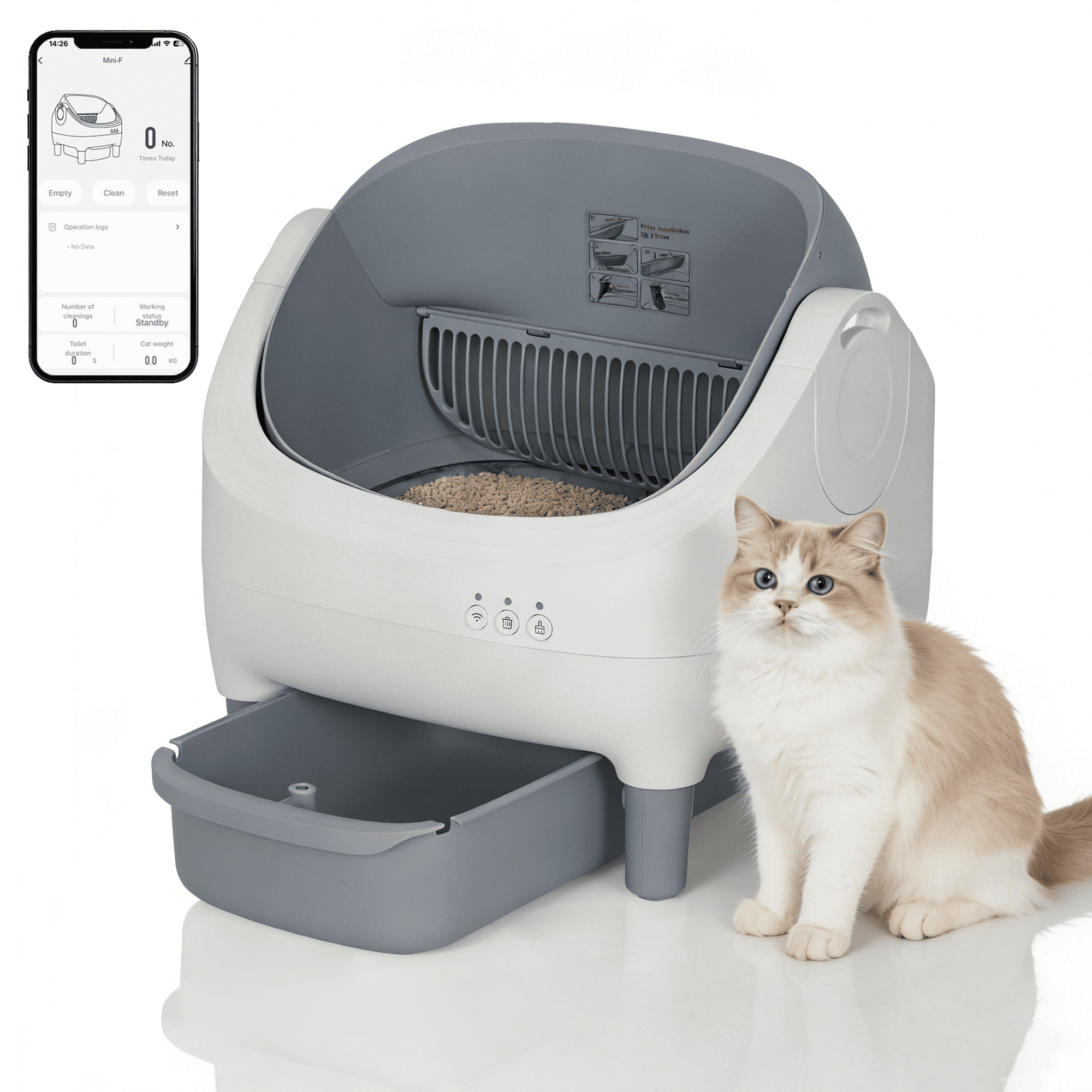 Click here for Tropow Automatic Cat Litter Box - Self Cleaning 10... prices