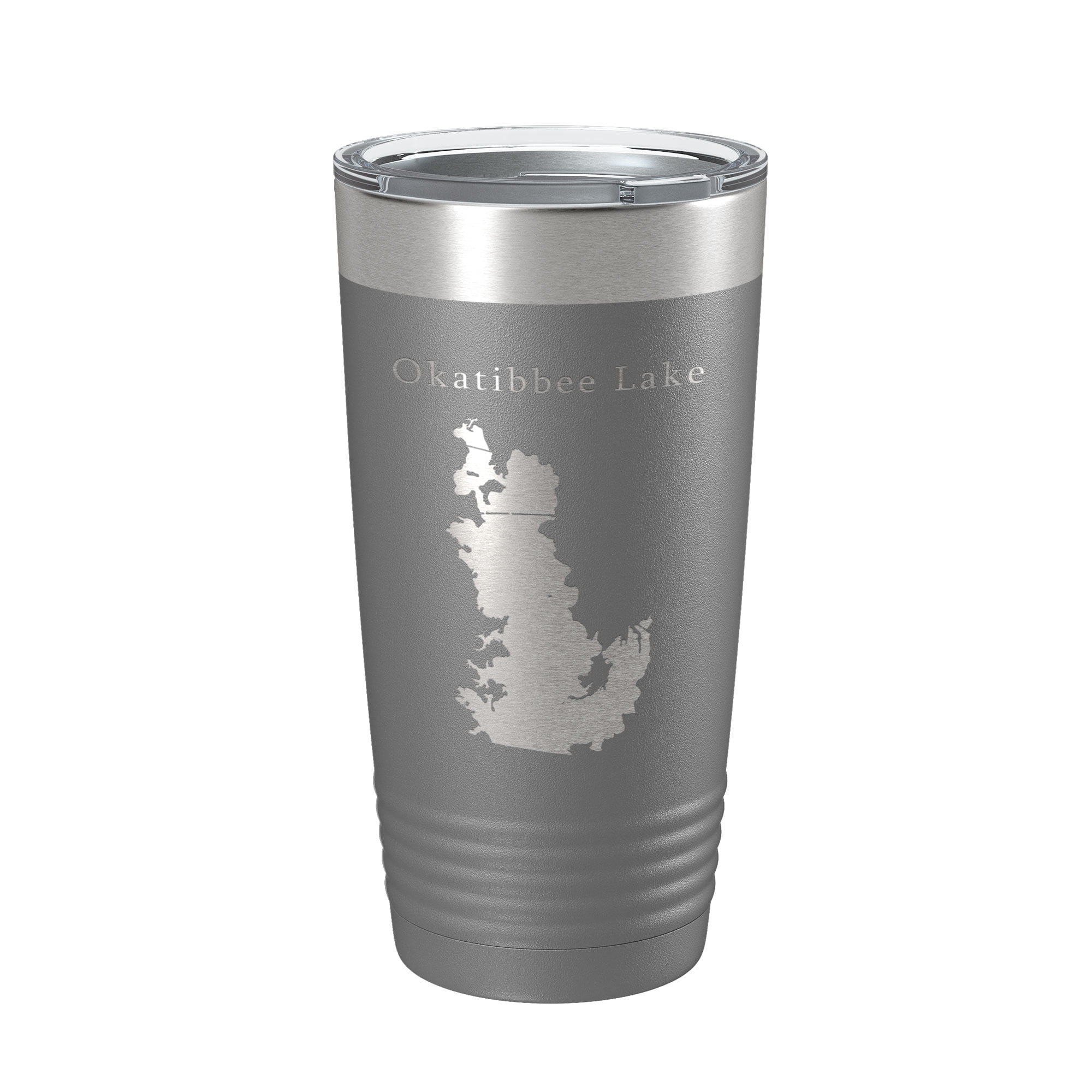 Okatibbee Lake Map Tumbler Travel Mug Insulated Laser Engraved Coffee ...