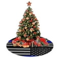 Christmas Tree Skirt Distressed Police Style Flag Xmas Tree Skirt ...