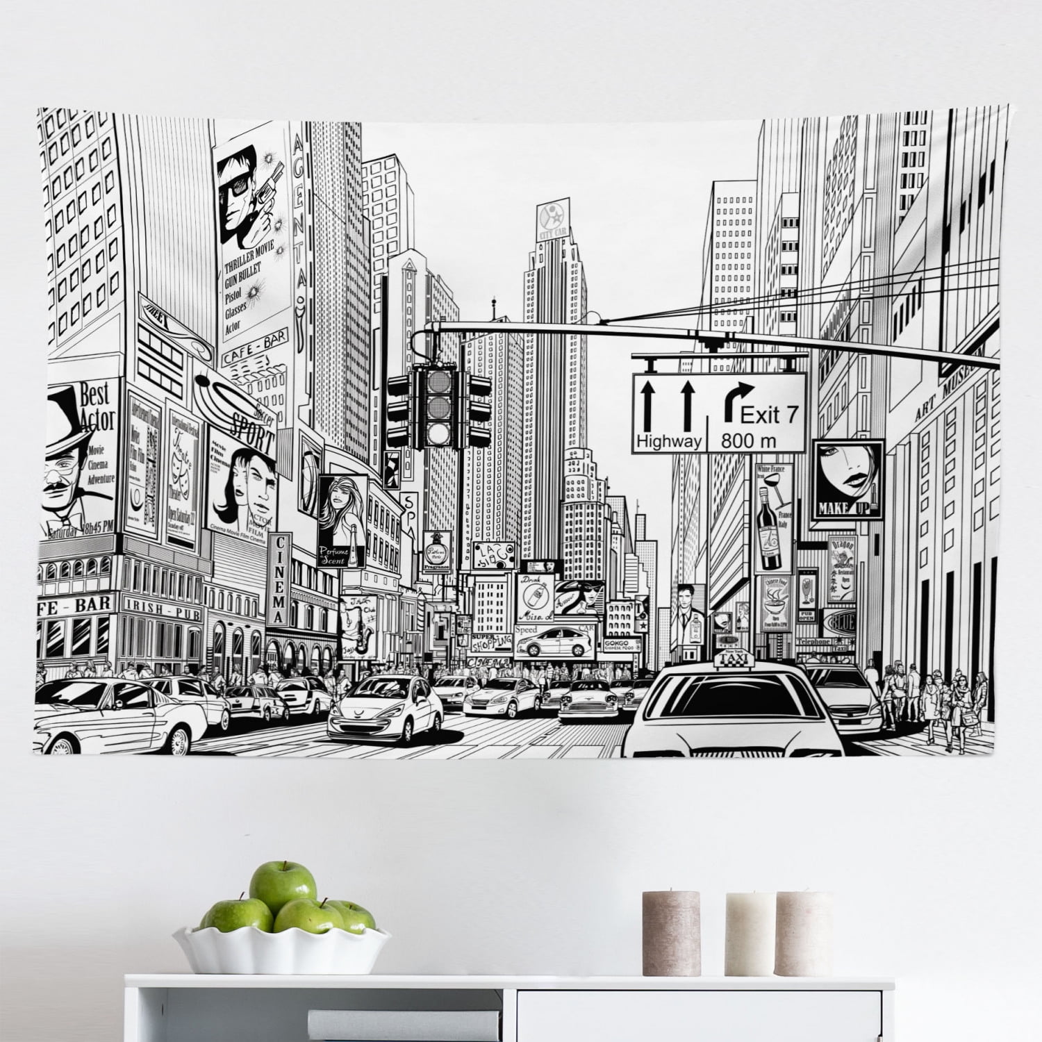 Flower Tapestry, Shabby Form Botany Florets Soft Tones Feminine ...