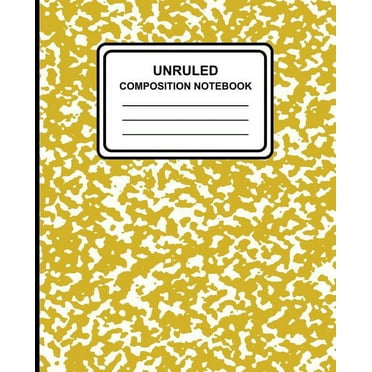 BAZIC Composition Book Blue Marble Unruled Ruled 100 Sheet Notebook, 6 ...