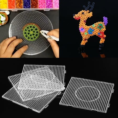 4/8Pcs Practical PE Clear Square Large Pegboards Board For Hama Fuse ...