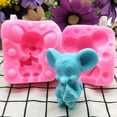 3D Small Mouse Mousse Cakes Silicone Mold DIY Cake Decoration Candle ...