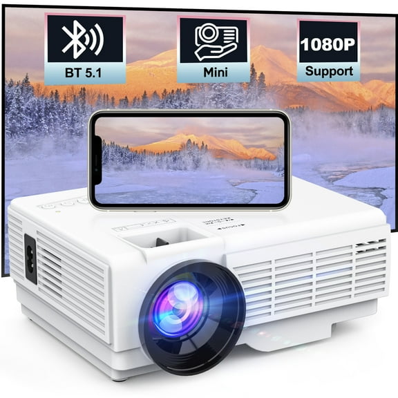GPX Bluetooth Projector and 120" Projector Screen, PJ300VP - Walmart.com