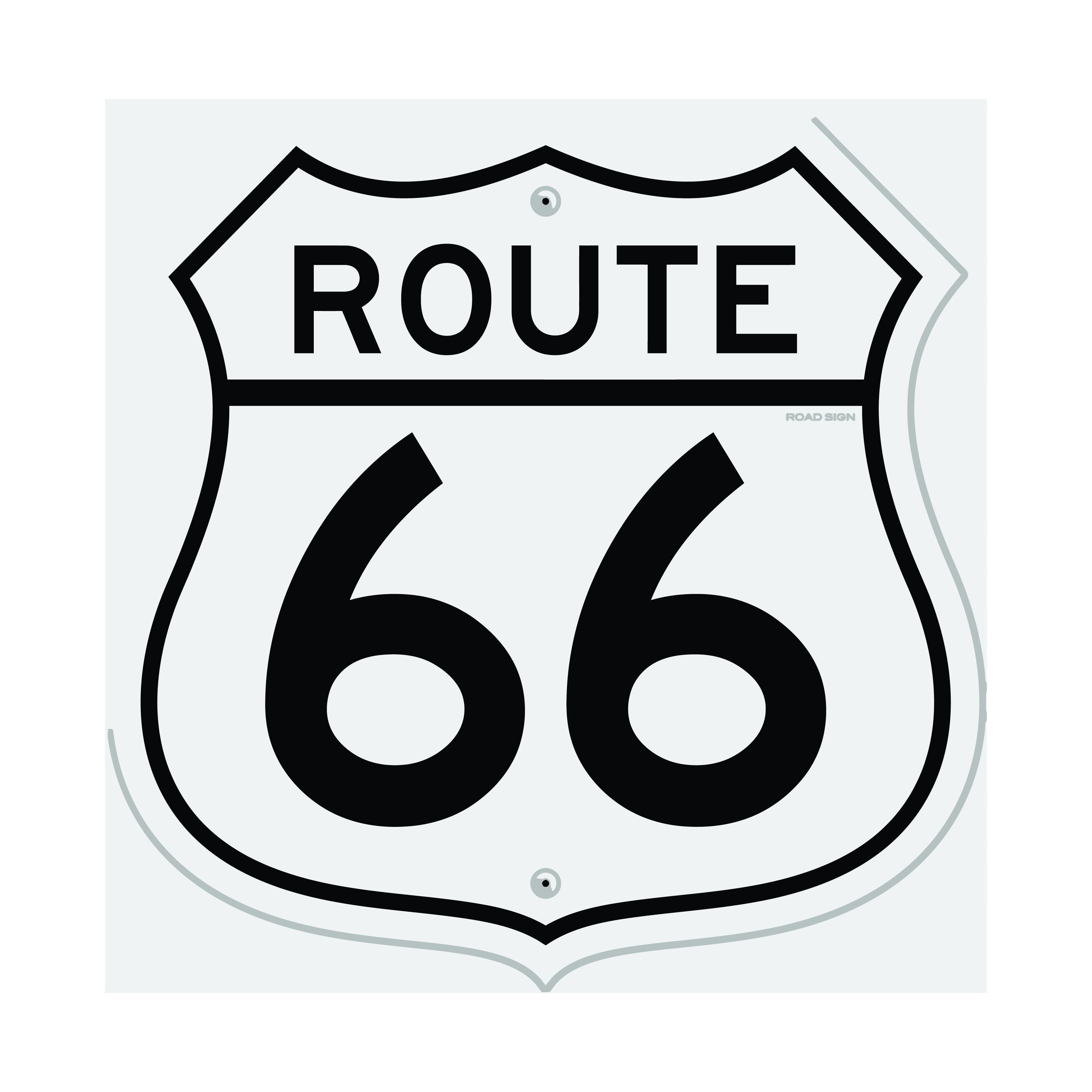 Sign Wall Decals for Dad Garage - Us Route 66 Shield Sign Sign DIY ...