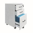 File Cabinet, 1 Lockable Drawer And 2 Large Capacity Drawers, Wooden ...