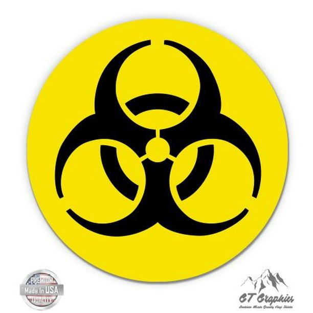 Nuclear Circle Danger Warning Radioactive Yellow - 8" Vinyl Sticker ...