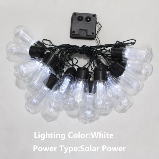 Led Solar String Lights Outdoor Decoration Light Bulb Ip65 Waterproof ...