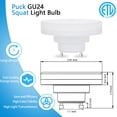 GU24 LED Light Bulb, Ultra Mini Squat GU24 Puck Lights, 10W(75W ...