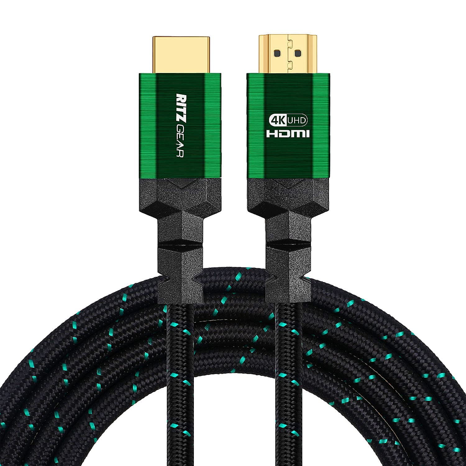 RitzGear Super Long 100 ft. Premium Braided 4K HDMI Cable, High Speed ...