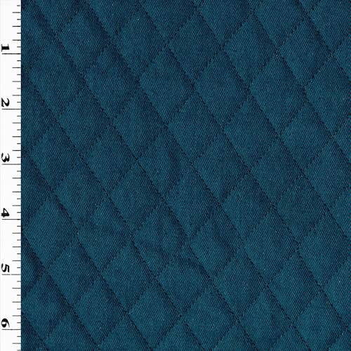 Victorian Blue Diamond Quilted Twill Decorating Fabric, Fabric By the ...
