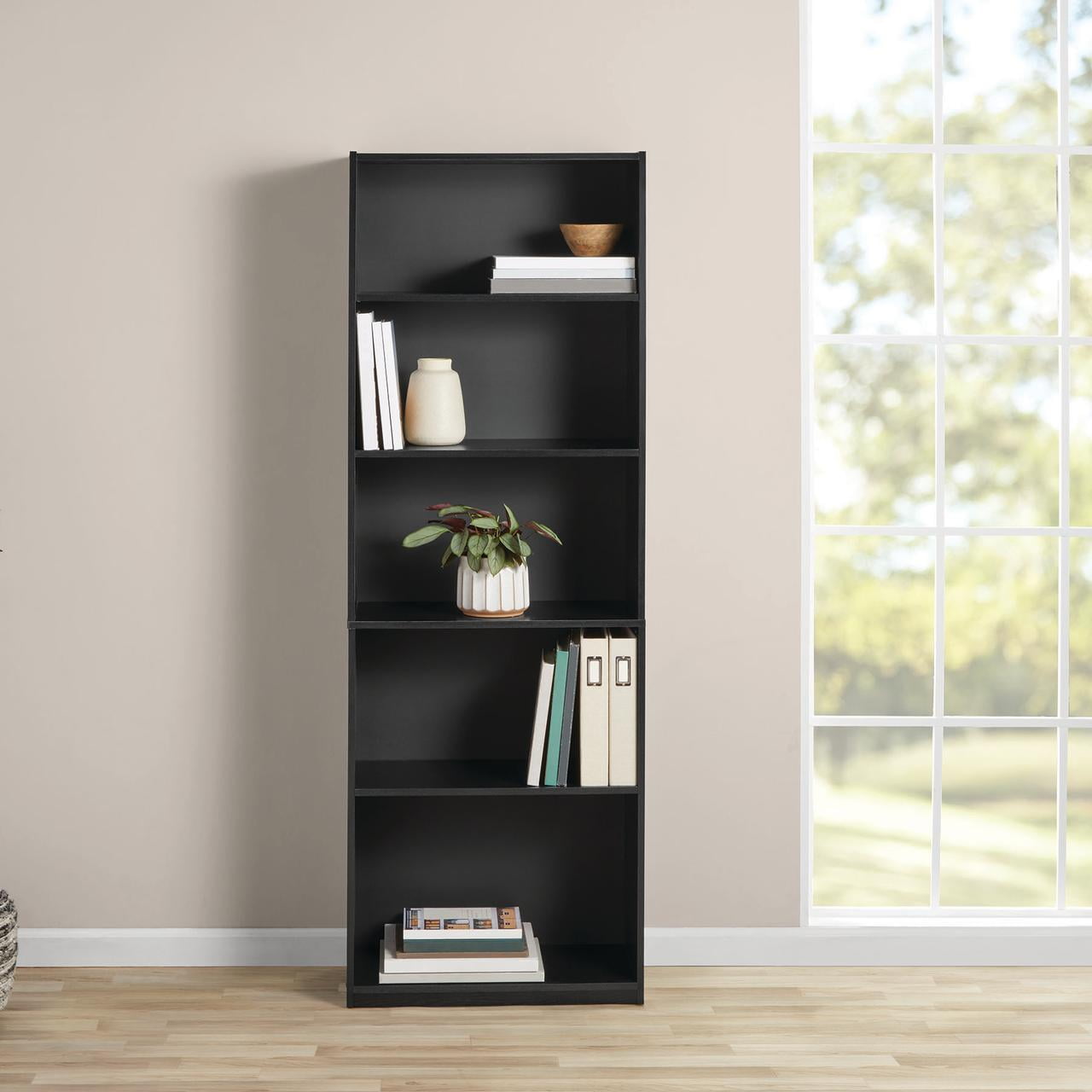 Click here for Mainstays 5-Shelf Bookcase With Adjustable Shelves prices