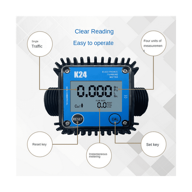ckepdyeh Minor Flow Digital Display Meter Gear Flow Meter Gasoline Oil ...