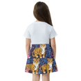Colorful Tiger Foliage Pattern Cotton Skirt Built-in Liner Elastic A ...