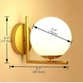 Elegant Frosted Glass Ball Wall Lamp - Decorative Globe Moon Light for ...