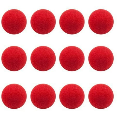 12-pack Red Foam Clown Noses | Squishy Novelty Nose Bulk Set | Red Nose ...