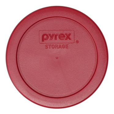 Pyrex 7403-PC Poppy Red Round Plastic Replacement Lid Cover (2-Pack ...