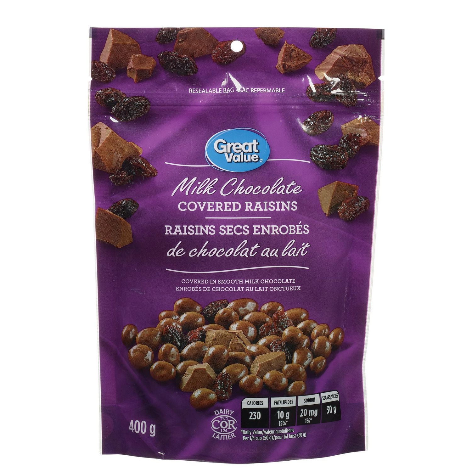 Click here for Great Value Milk Chocolate Raisins 400 G prices